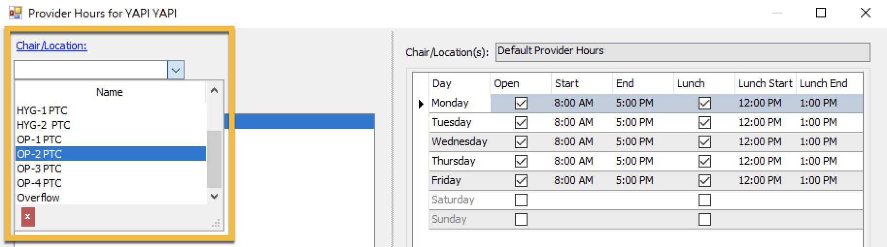 Smart Scheduling - Eaglesoft Setup – Yapi Classic Help Center